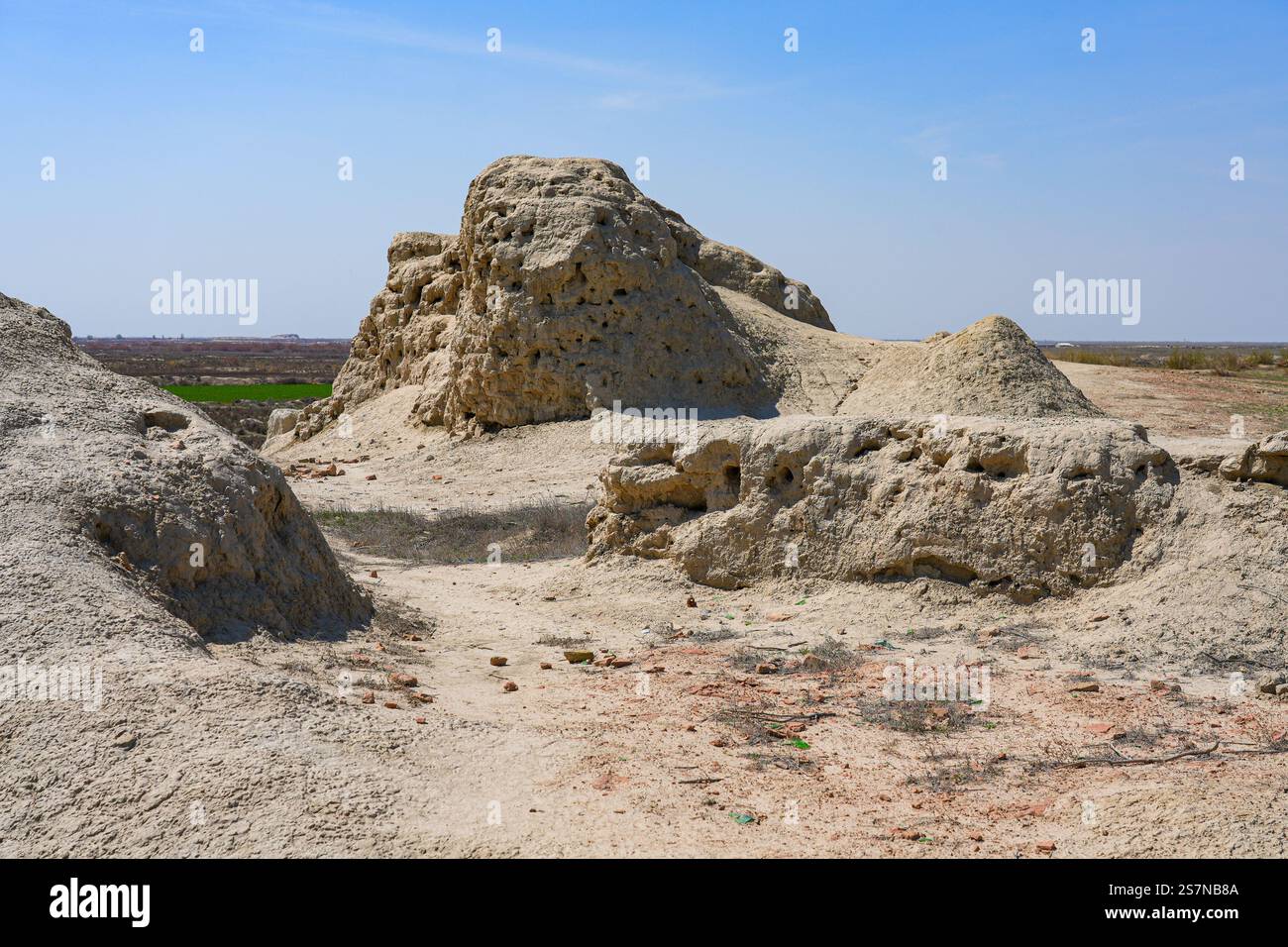 Ruins of the ancient Sogdian capital of Varakhsha, founded in the 1st ...