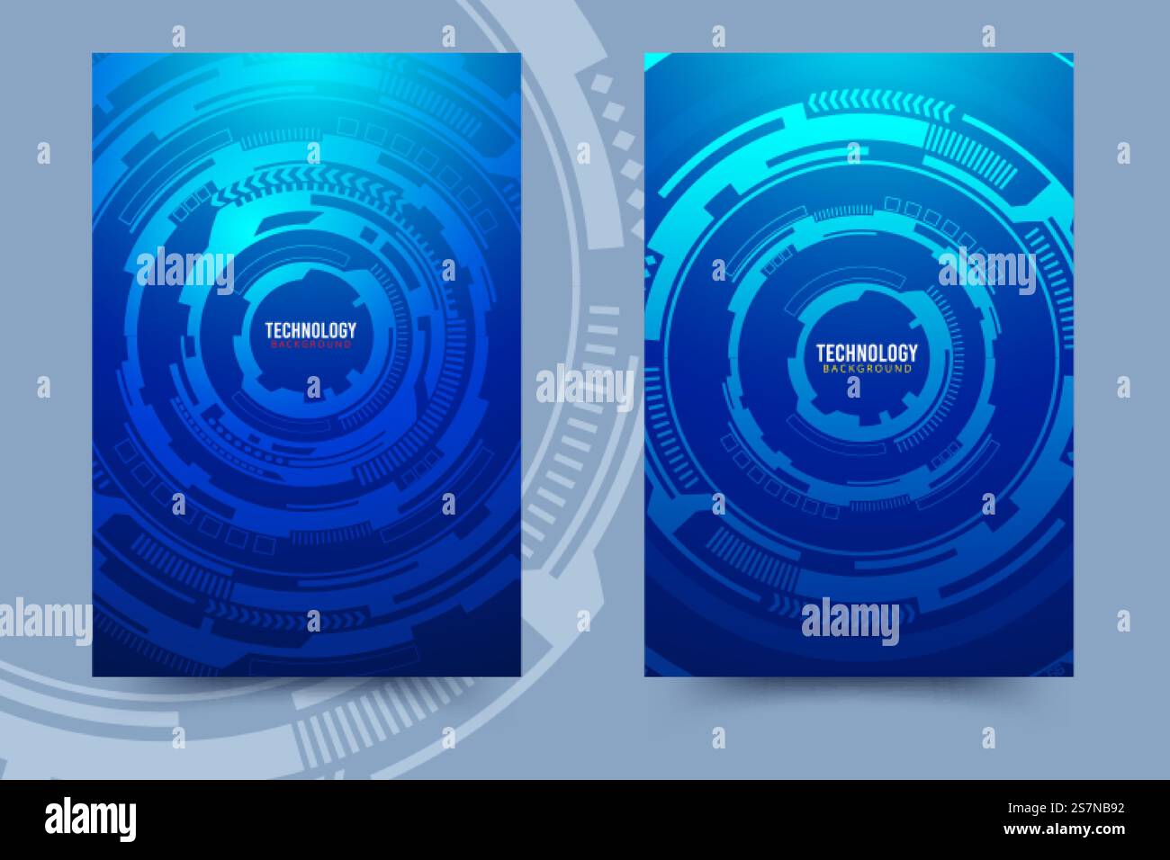 Vector Abstract futuristic circuit board, Illustration high computer technology dark blue color ...