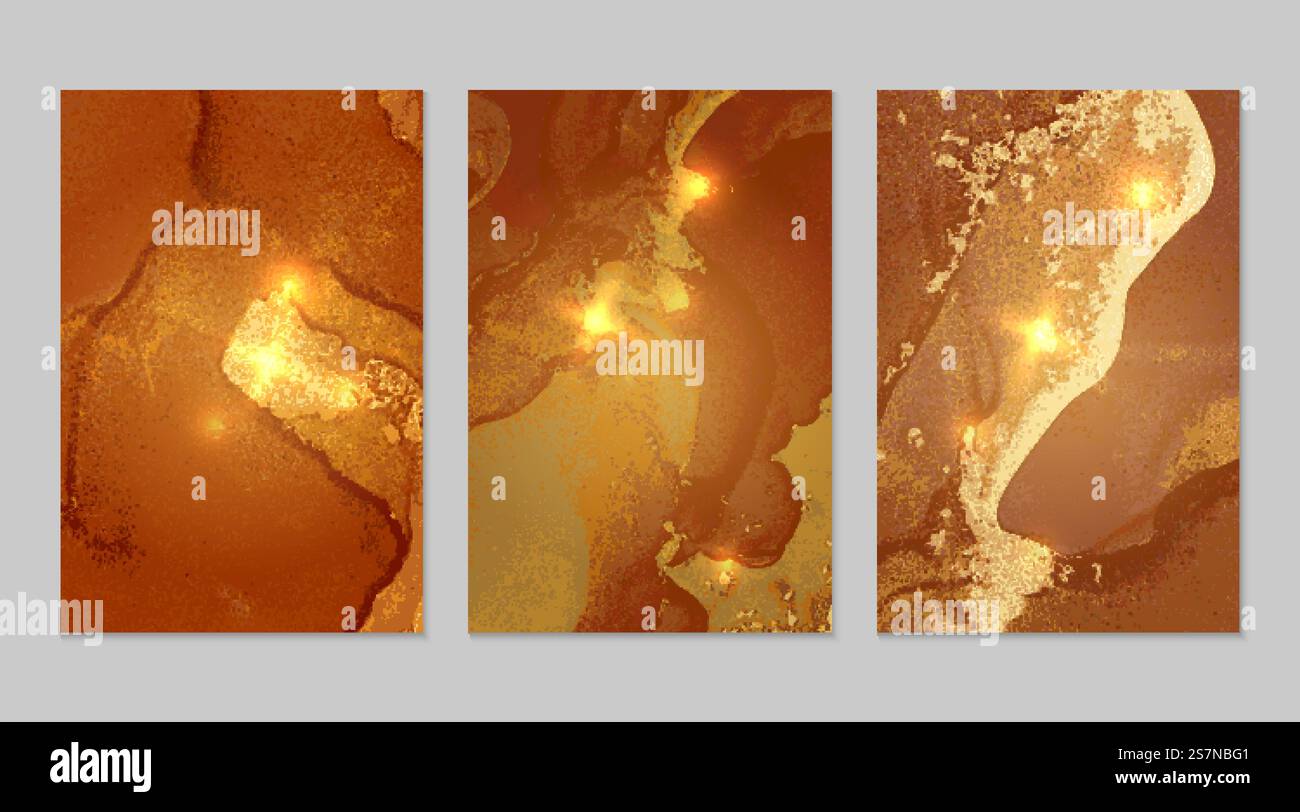 Golden sparkles in water Stock Vector Images - Alamy