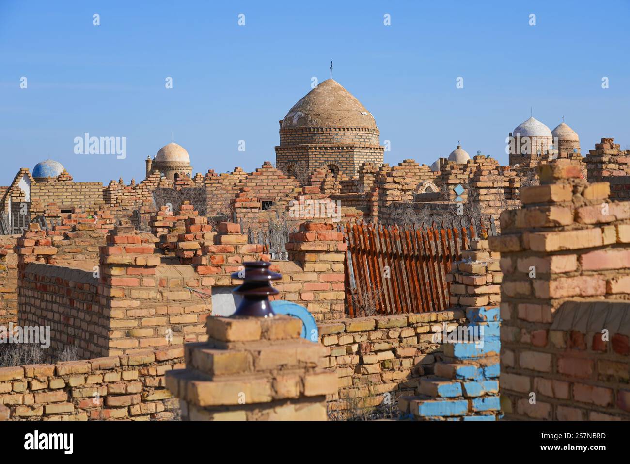 Islamic tombs in the Dawit Ata (Davit Asaw) necropolis in Dzhana-Birlik ...