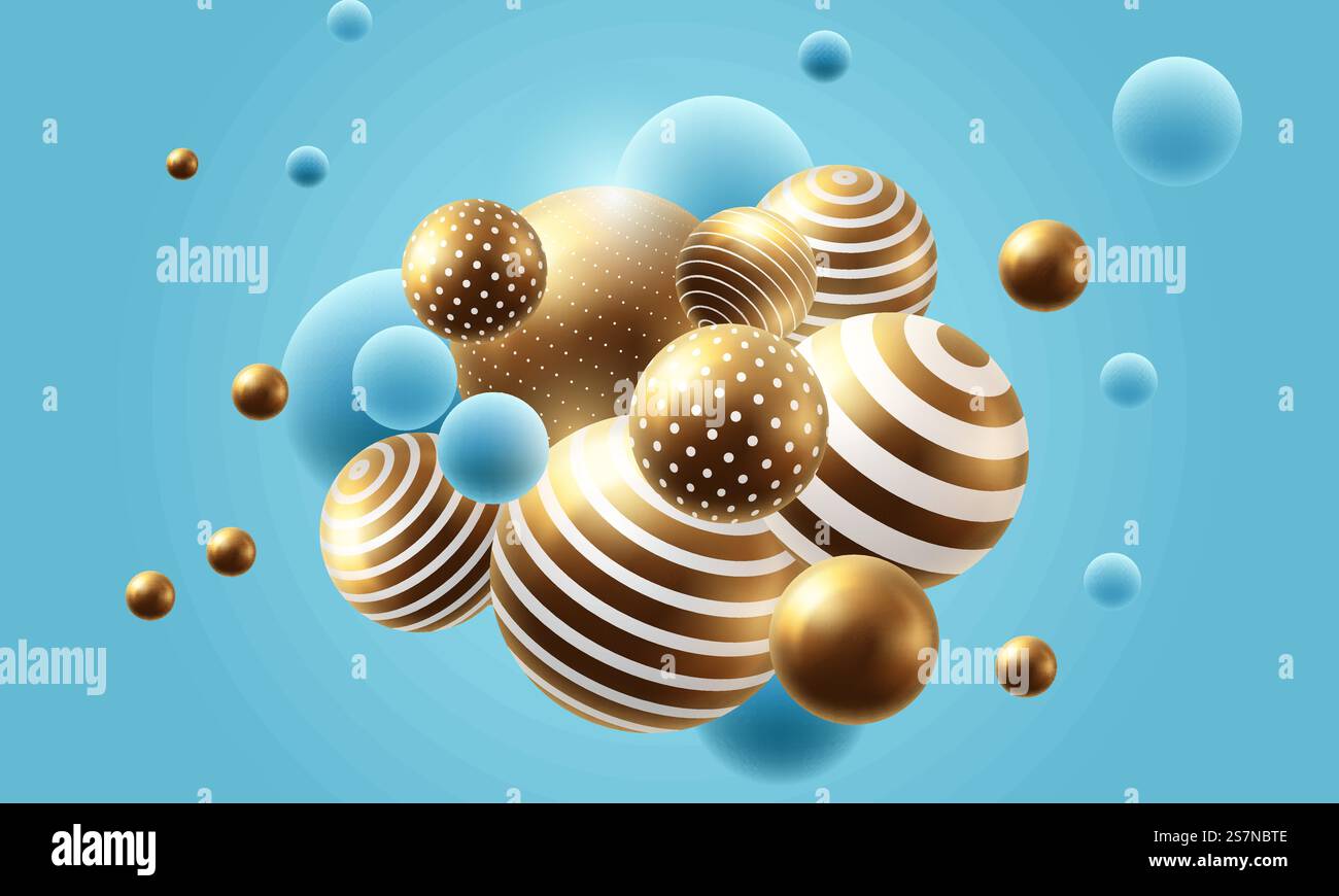 Abstract background with dynamic 3d spheres Stock Vector Image & Art - Alamy
