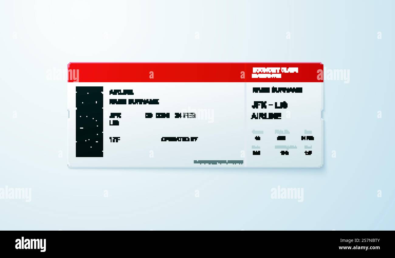Flight boarding pass template Stock Vector Image & Art - Alamy