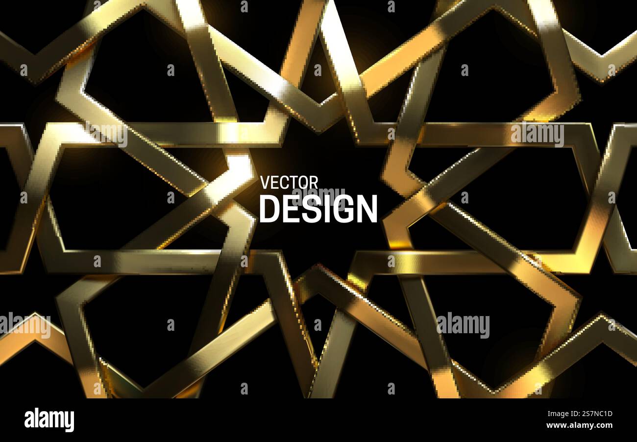 Golden arabic pattern frame Stock Vector Image & Art - Alamy