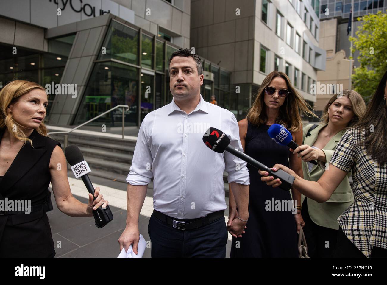 Melbourne, Australia. 20th Jan, 2025. Dylan DiPierdomenico (centre ...