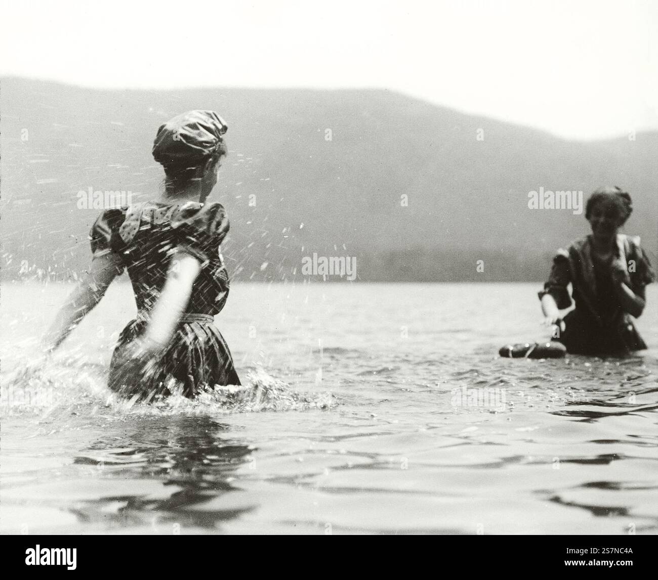 Emmy and Selma, Lake George (1899) vintage photograph by Alfred ...