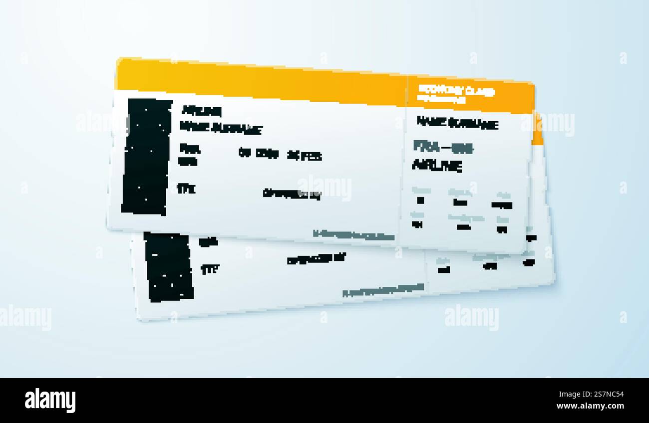 Flight boarding passes template Stock Vector Image & Art - Alamy