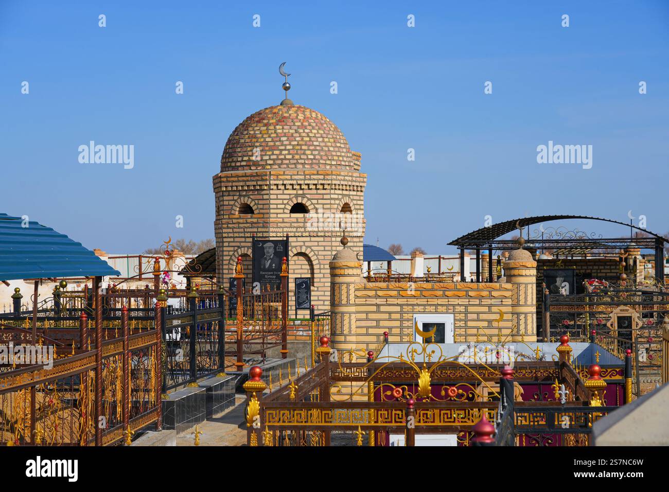 Islamic tombs in the Dawit Ata (Davit Asaw) necropolis in Dzhana-Birlik ...