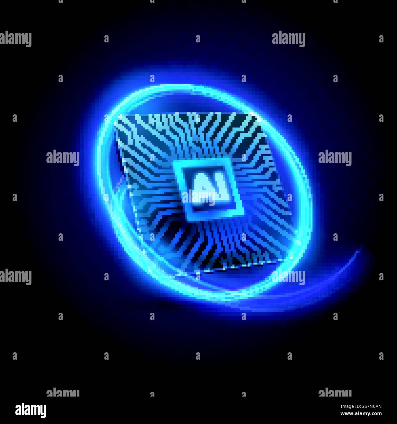 Artificial intelligence concept. Vector 3d technology illustration of ...