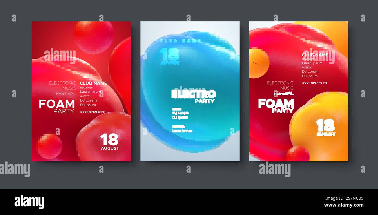 Modern club party invitation template Stock Vector Image & Art - Alamy