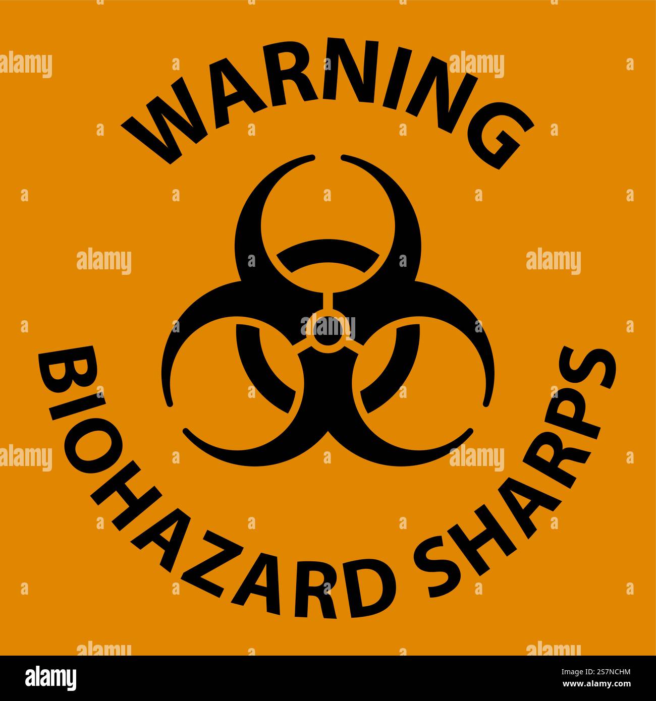 Warning Biohazard Label, Biohazard Sharps Stock Vector Image & Art - Alamy