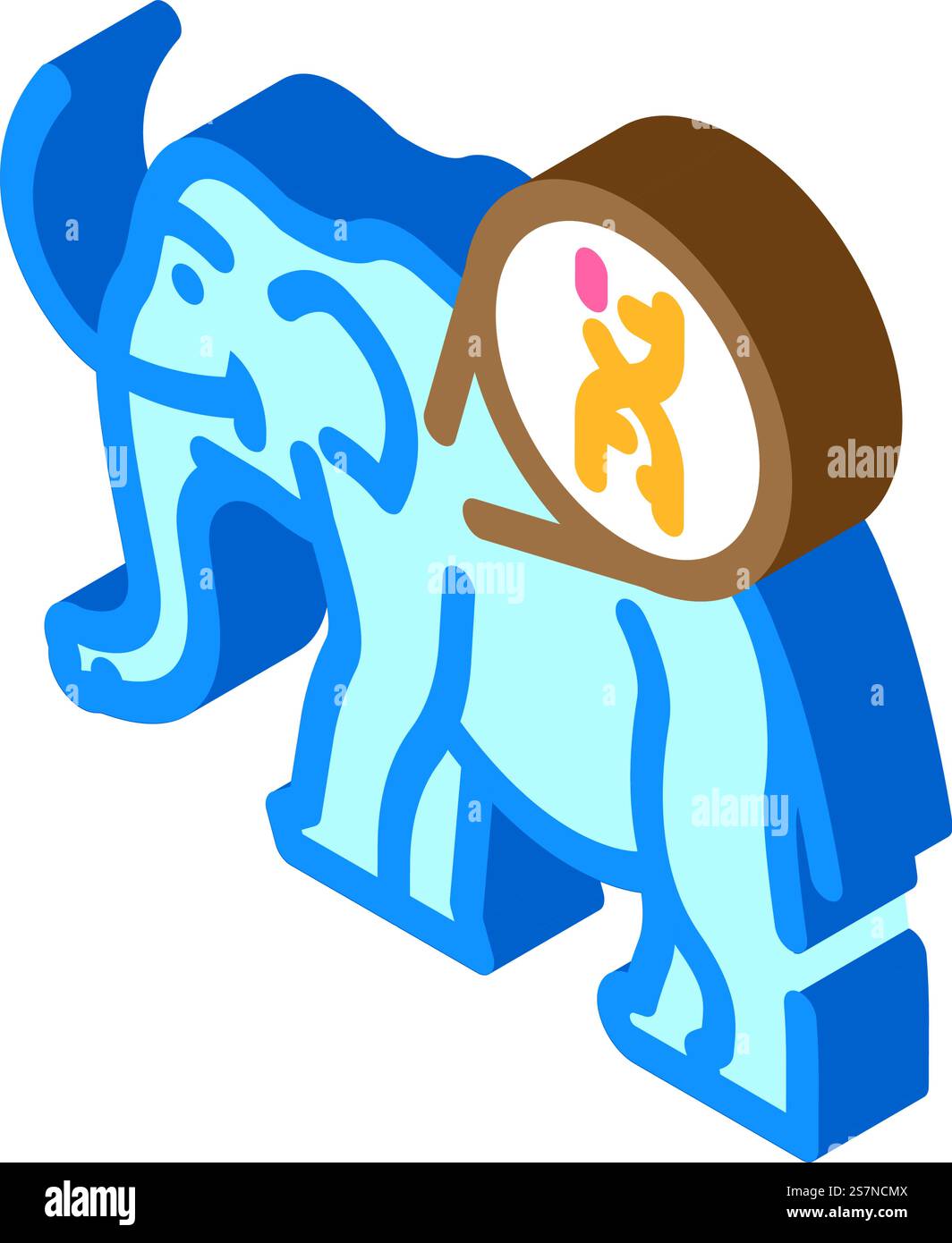 extinct species resurrected future technology isometric icon vector ...