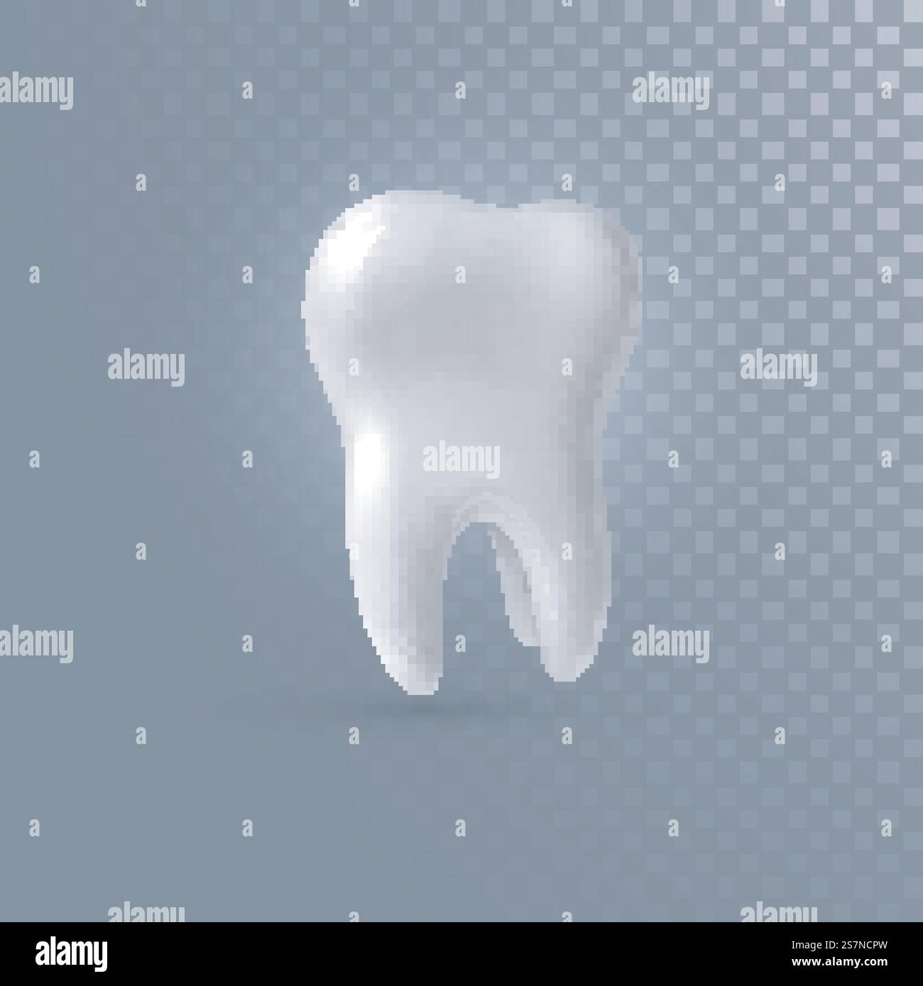Realistic 3d tooth isolated on transparent background Stock Vector ...