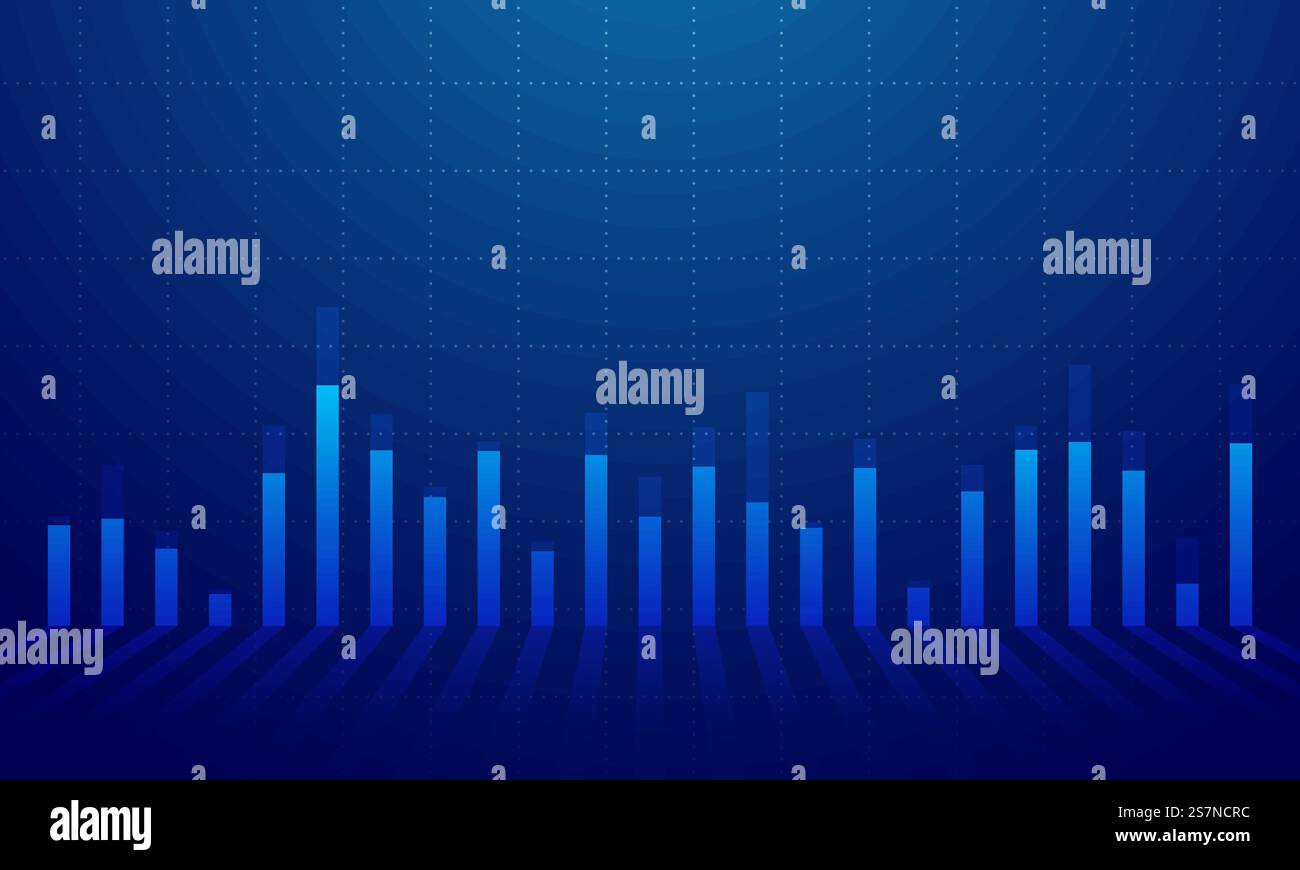 Financial data graph chart, vector illustration Stock Vector Image ...
