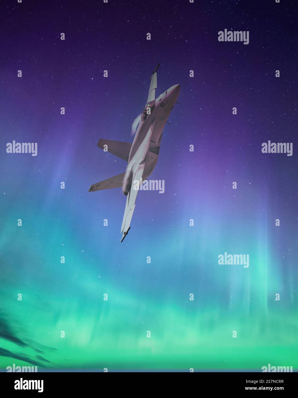 American Fighter Jet Flying Through Dramatic Clouds Stock Photo - Alamy