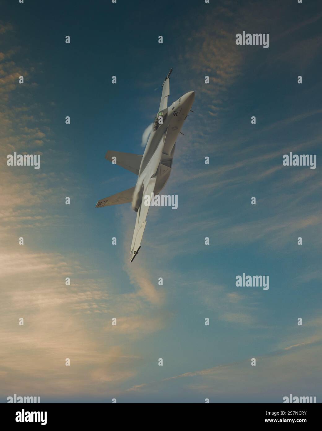 American Fighter Jet Flying Through Dramatic Clouds Stock Photo - Alamy