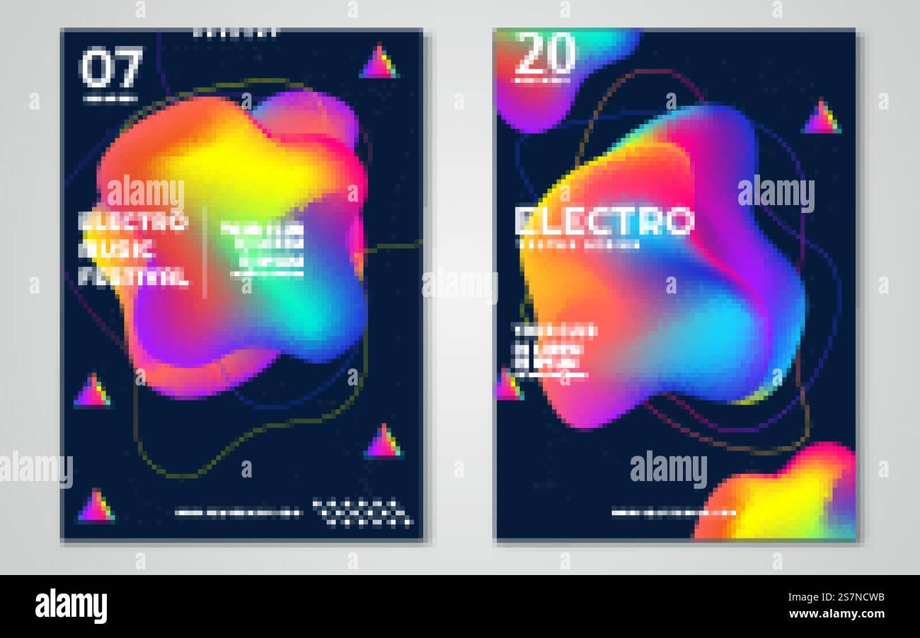 Electronic music festival advertising poster. Vector illustration Stock ...
