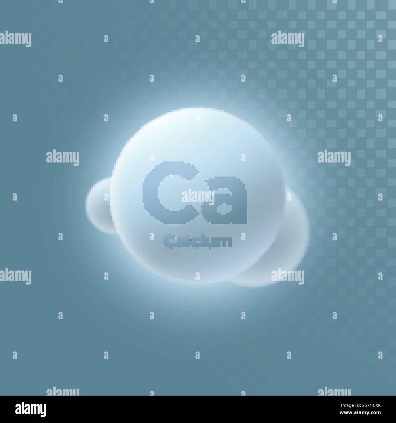 Calcium mineral sign isolated on transparent background Stock Vector ...