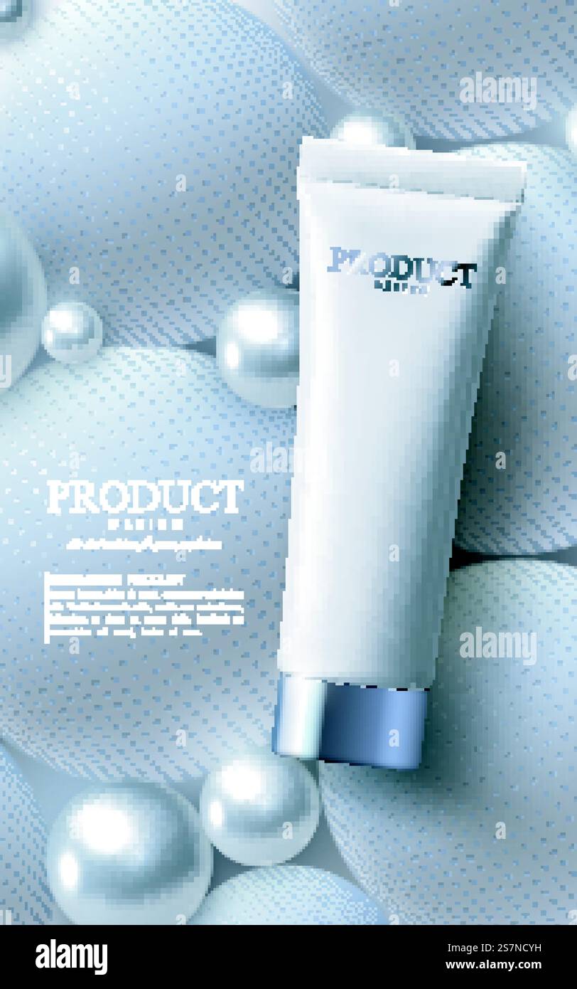 Facial anti-wrinkle cream ads poster template. Cosmetics premium ...