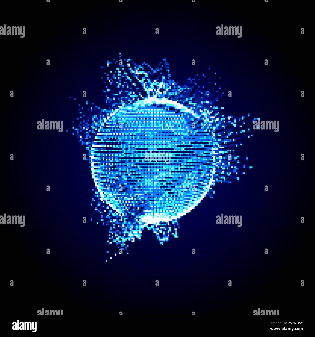 3D illuminated sphere of glowing particles Stock Vector Image & Art - Alamy