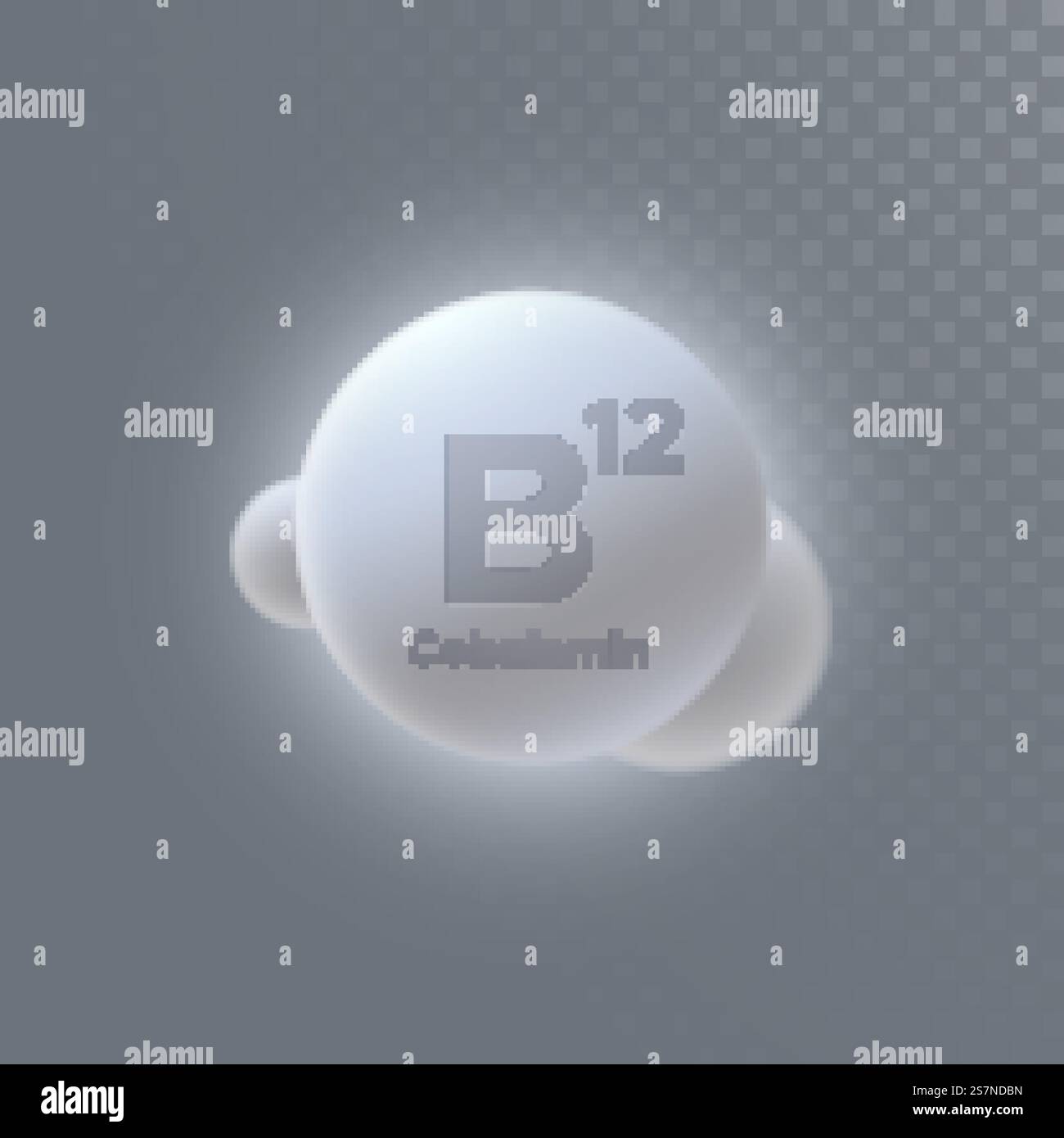 Vitamin B12 or cobalamin sign isolated on transparent background Stock ...