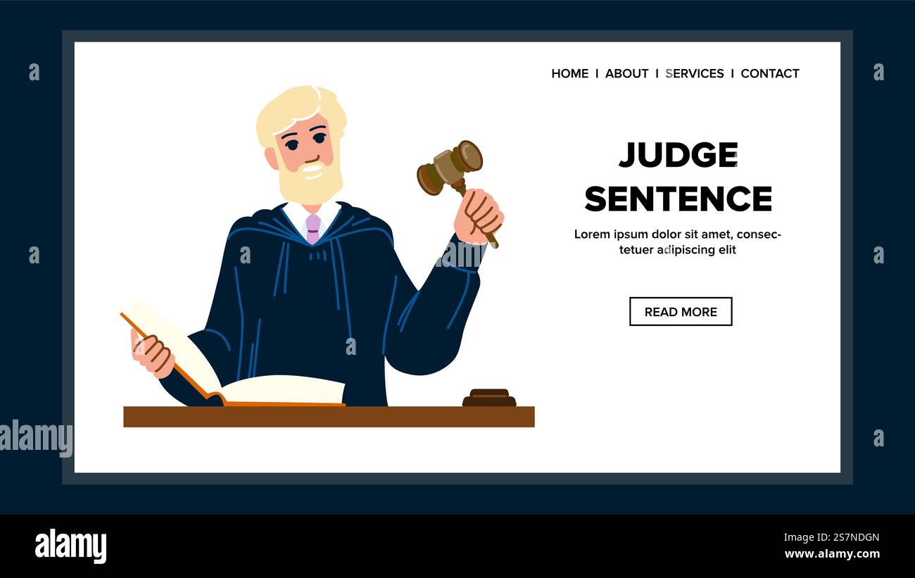 legal judge sentence vector. court lawyer, justice authority, courtroom ...