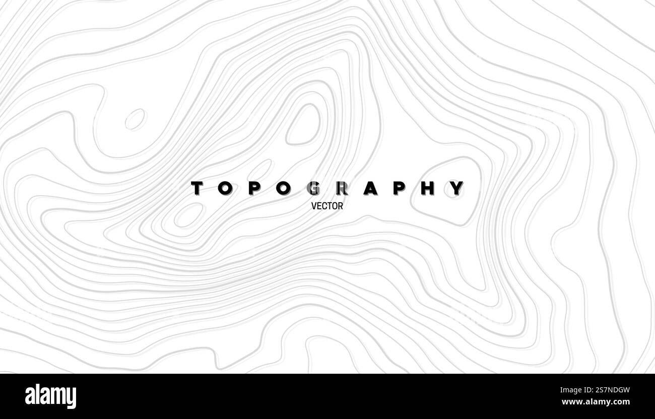 Abstract background with linear topography relief Stock Vector Image ...