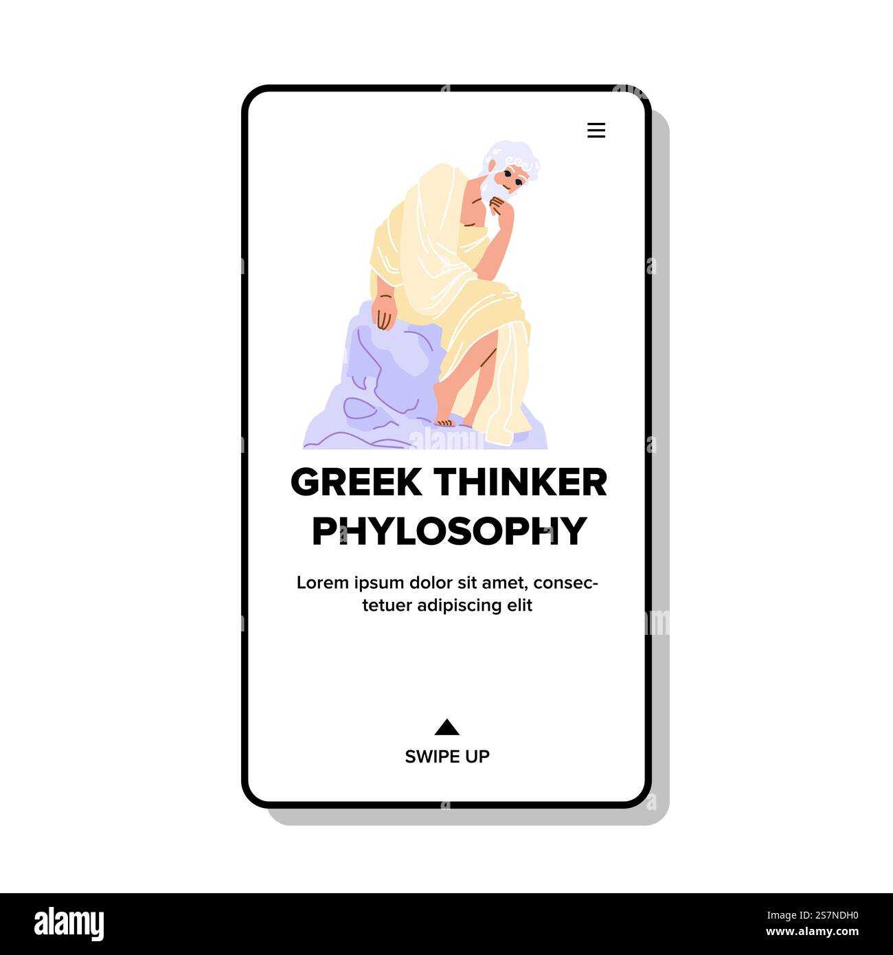 History greek thinker phylosophy vector ancient greece hi-res stock ...