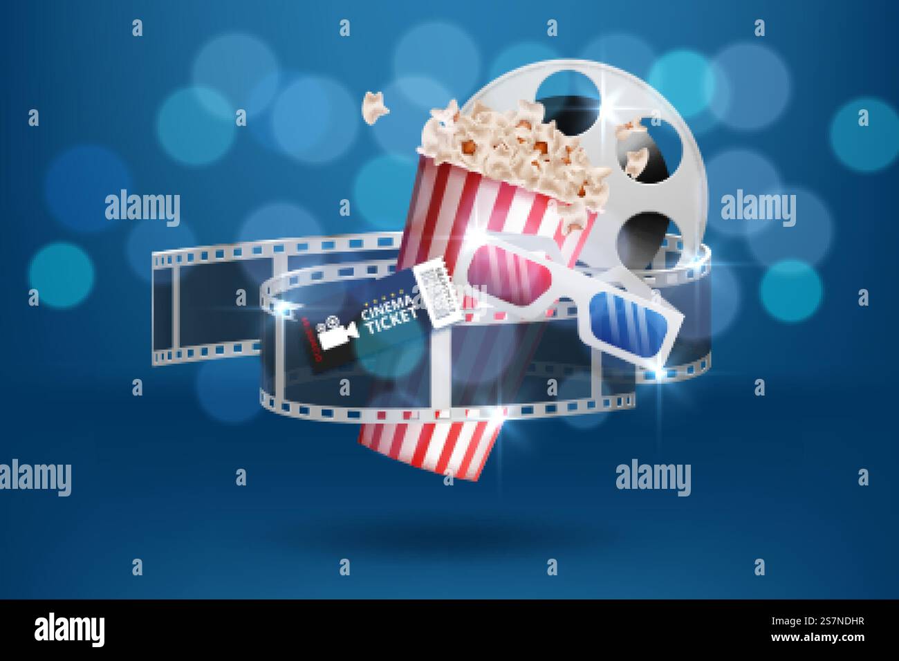 Online cinema poster template Stock Vector Images - Alamy