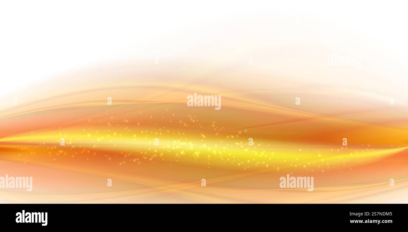 Bright gold smoke wave backround. Abstract motion wavy illustration ...