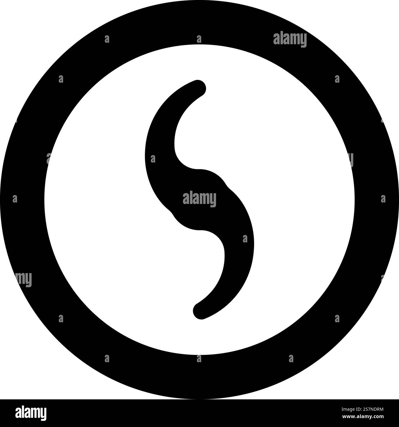 Blender blade grinder food rotating knife icon in circle round black ...