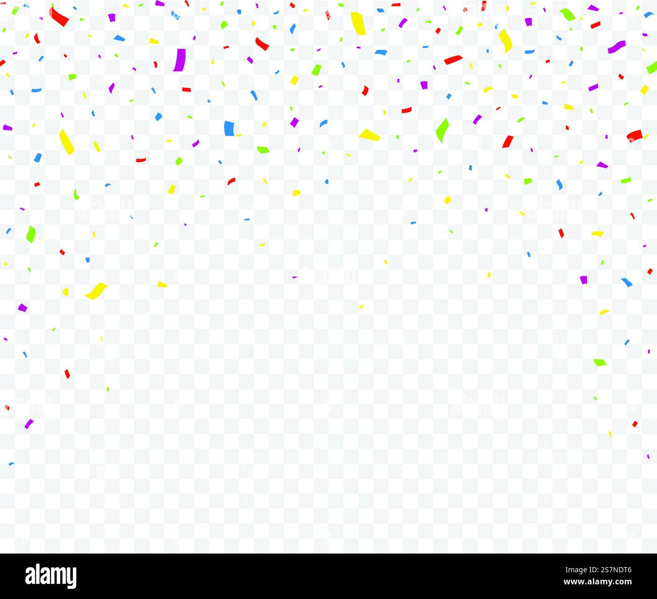Colorful Confetti on transparent background. Falling confetti - stock ...