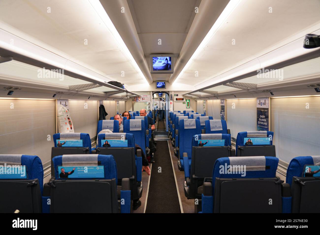 Interior of the Afrosiyob high-speed train in Uzbekistan - Spanish ...
