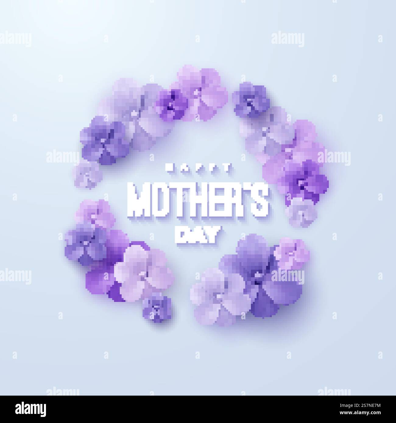 Happy Mothers Day sign with purple flowers. Happy Mothers Day Stock Vector Image & Art - Alamy