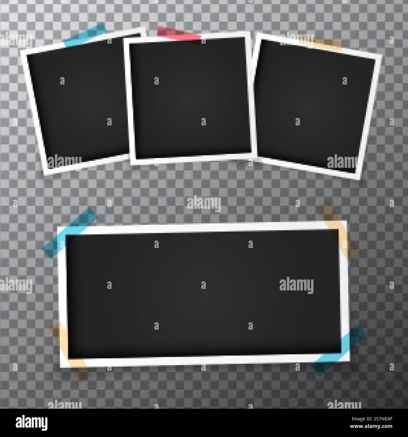 Blank instant photo frames collage Stock Vector Image & Art - Alamy