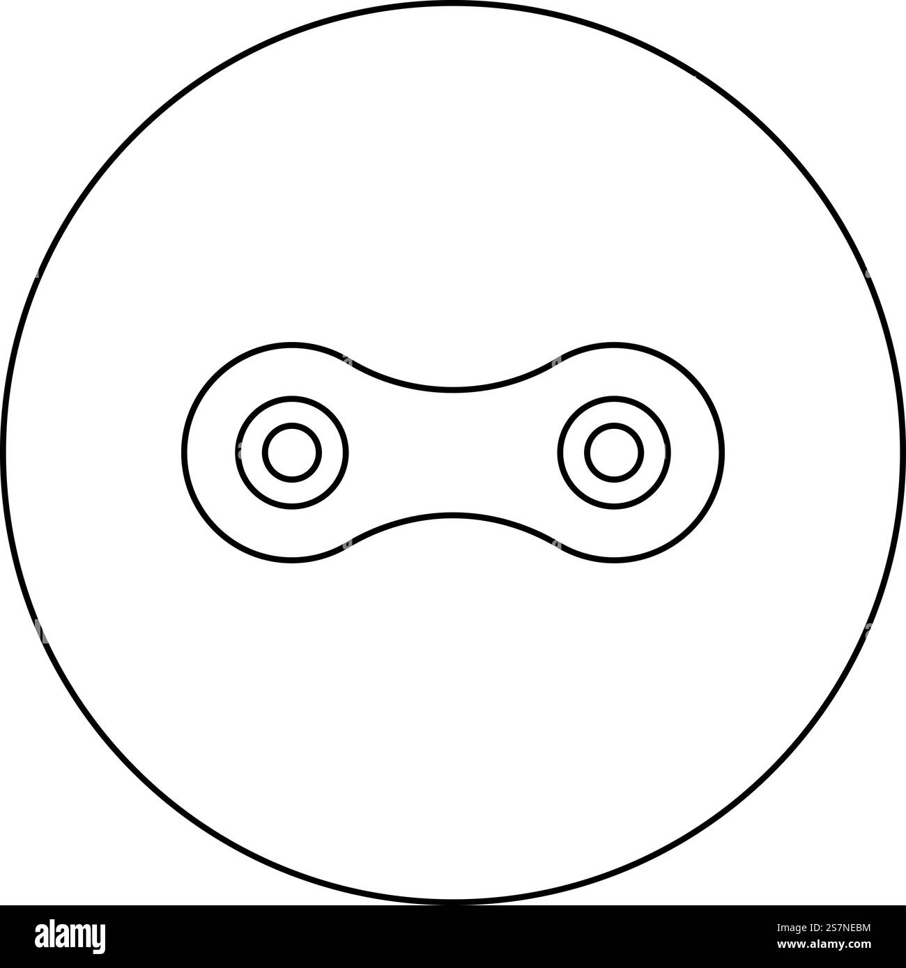 Bike chain link roller bicycle repair spare part motorcycle icon in ...