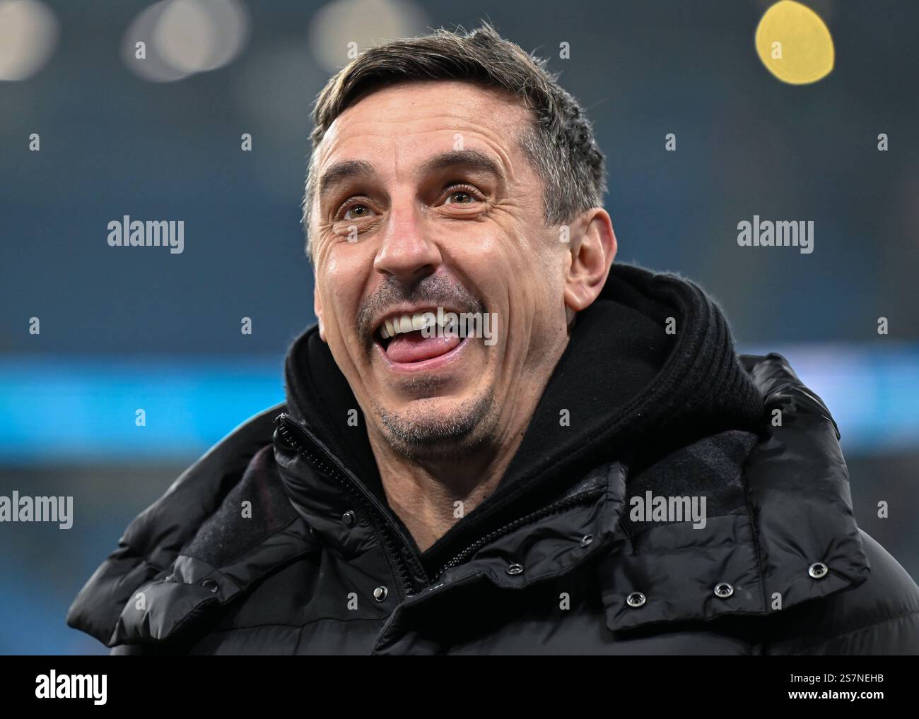Manchester, UK. 19th Jan, 2025. Former Footballer Gary Neville ahead of ...