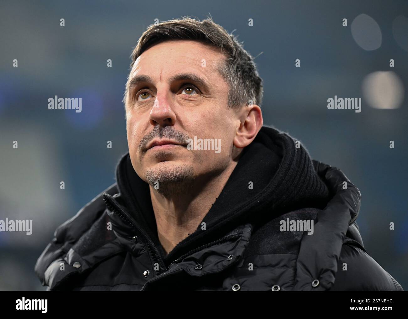 Manchester, UK. 19th Jan, 2025. Former Footballer Gary Neville ahead of ...
