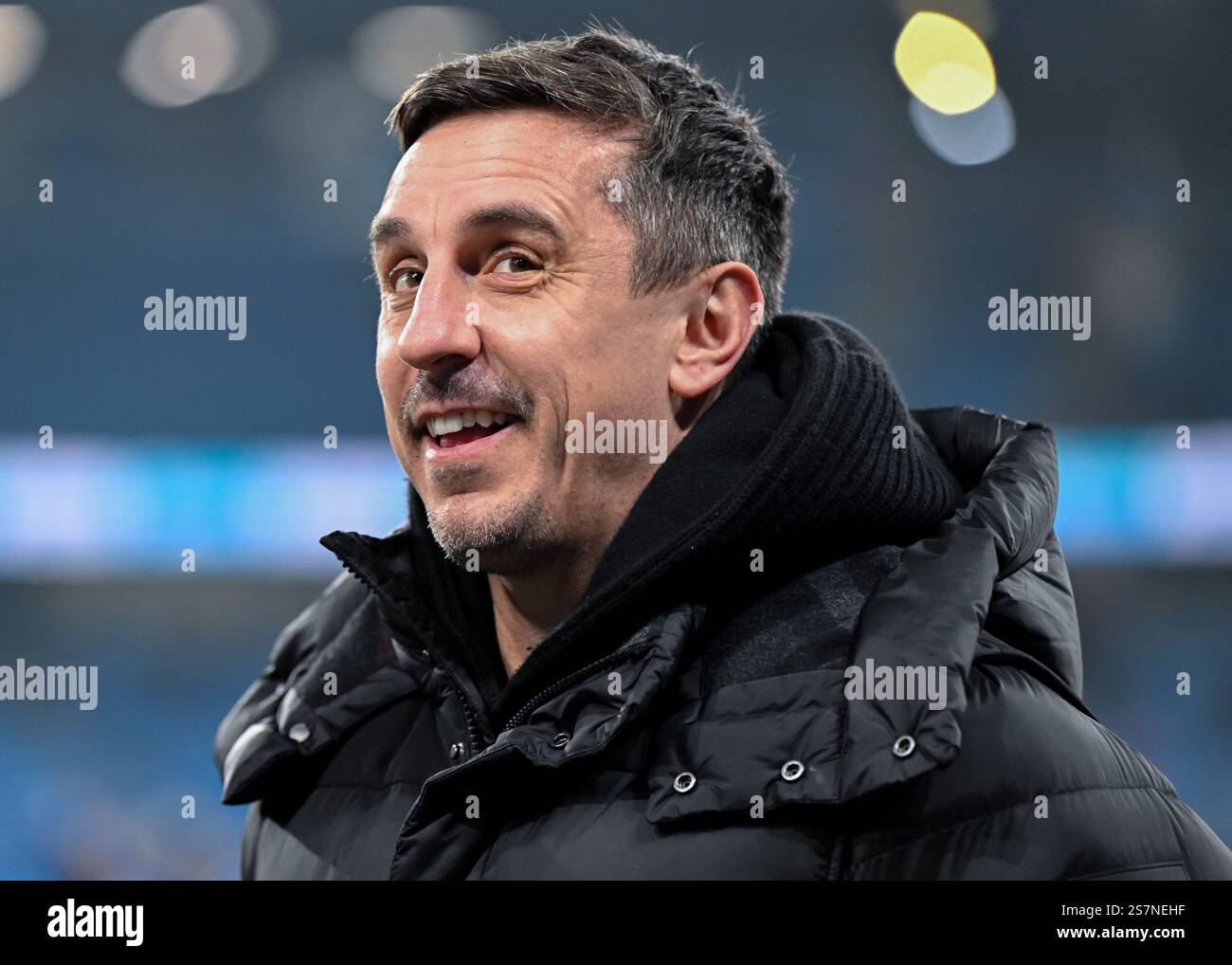 Manchester, UK. 19th Jan, 2025. Former Footballer Gary Neville ahead of ...