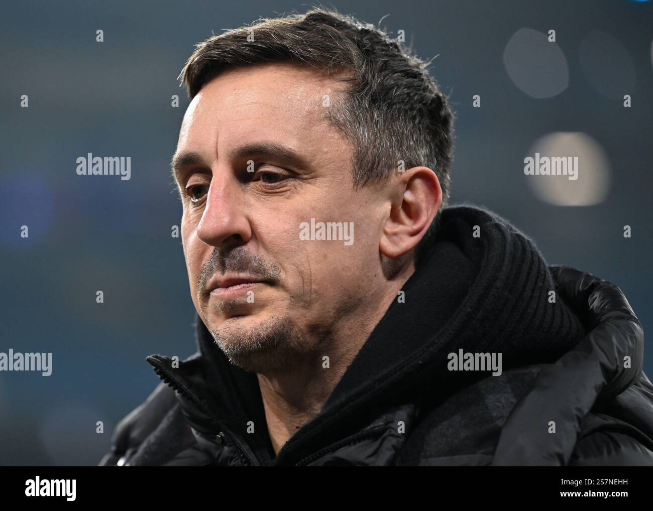 Manchester, UK. 19th Jan, 2025. Former Footballer Gary Neville ahead of ...