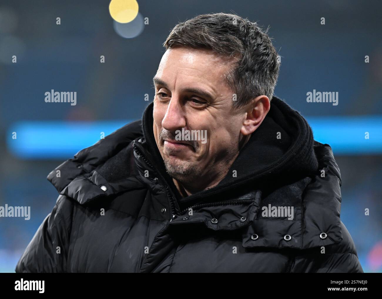 Manchester, UK. 19th Jan, 2025. Former Footballer Gary Neville ahead of ...