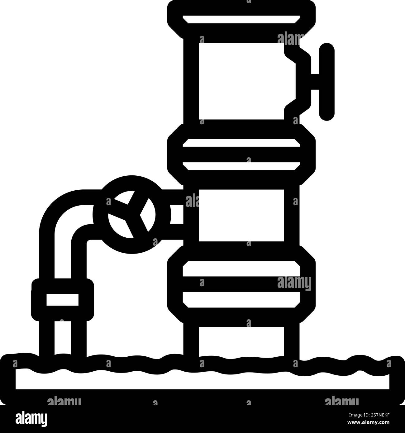 oil wellhead petroleum engineer line icon vector. oil wellhead ...