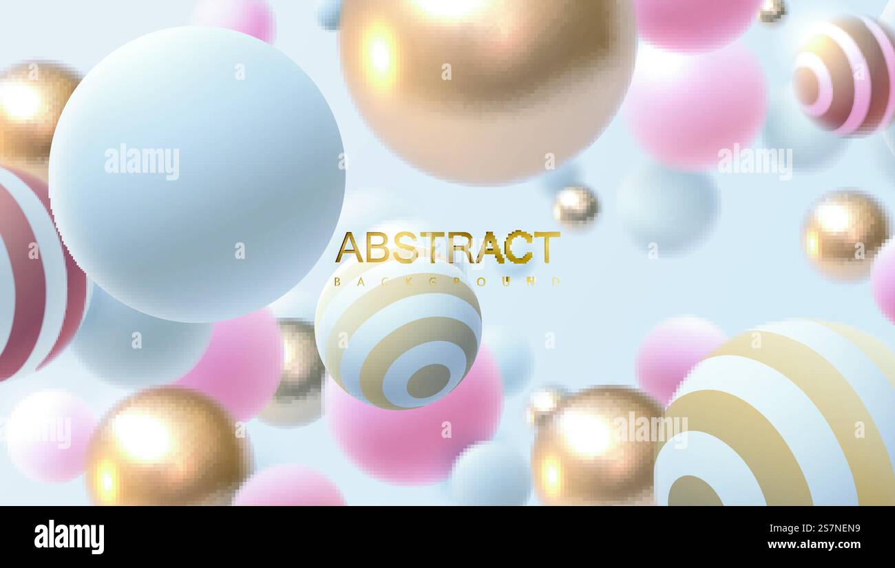 Abstract background with 3d bouncing balls Stock Vector Image & Art - Alamy