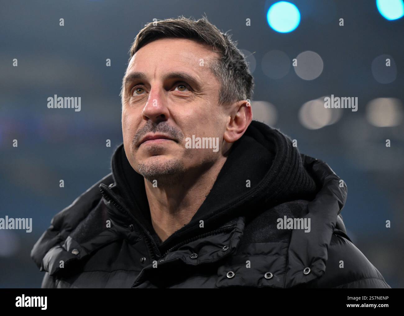 Manchester, UK. 19th Jan, 2025. Former Footballer Gary Neville ahead of ...