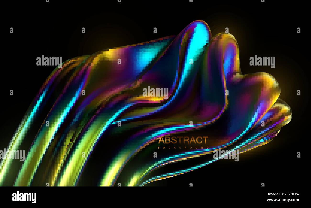 Abstract background with iridescent wavy shape Stock Vector Image & Art ...