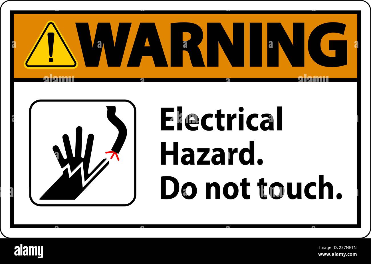 Warning Sign Electrical Hazard. Do Not Touch Stock Vector Image & Art ...