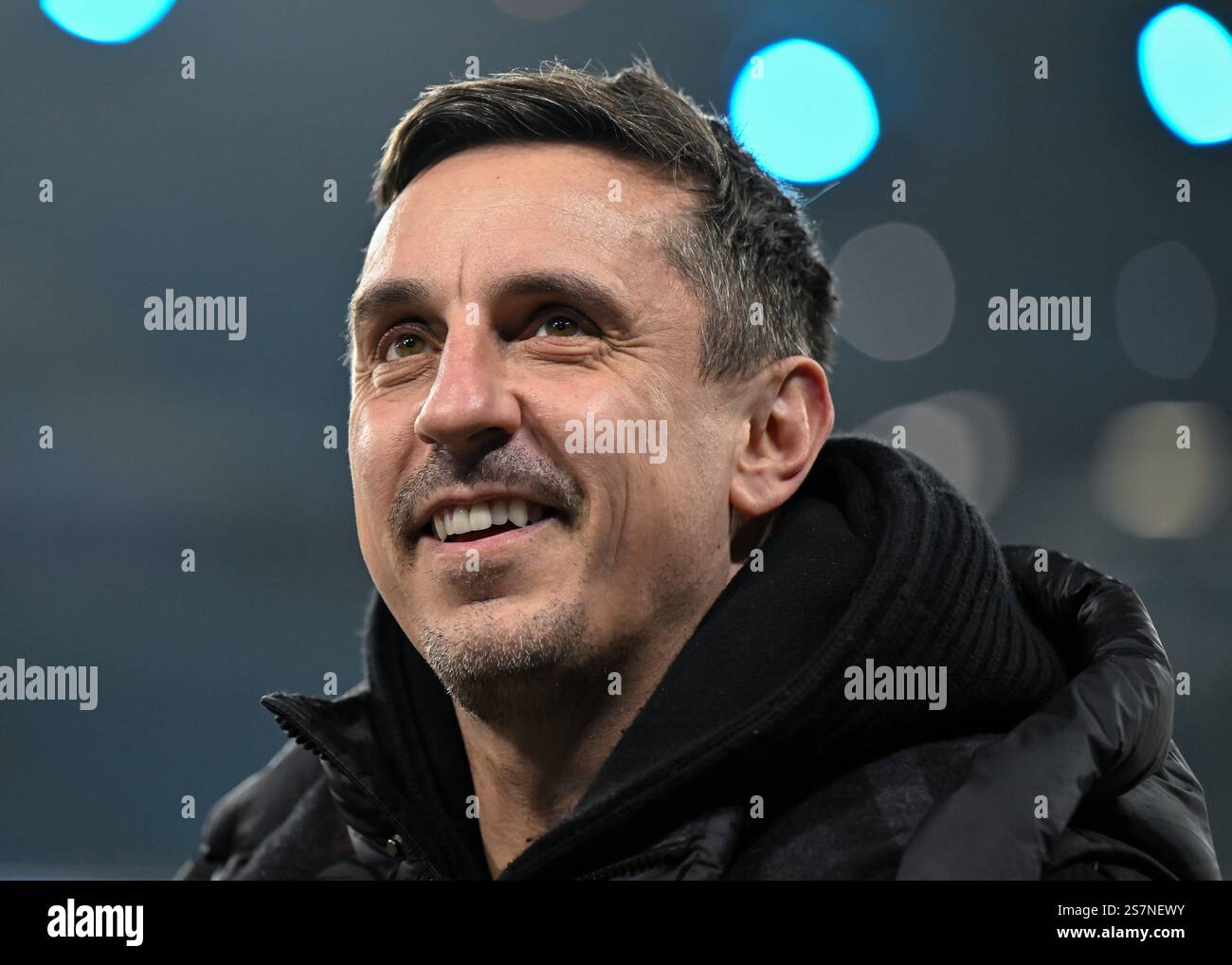Manchester, UK. 19th Jan, 2025. Former Footballer Gary Neville ahead of ...