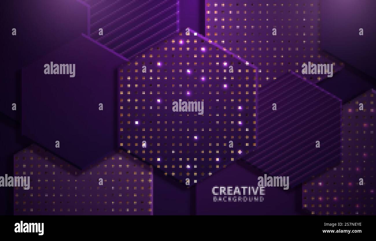 Purple modern vector background overlap multi paper lighting. vector ...