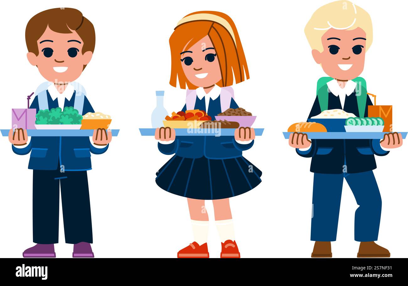 school kid healthy lunch vector. meal box, apple food, breakfast ...