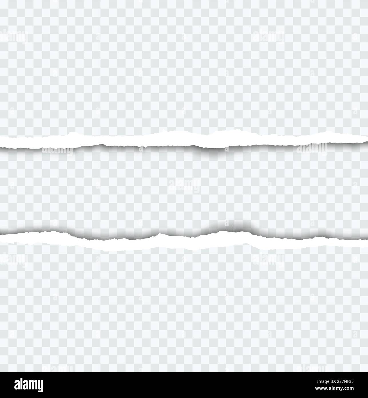 Realistic torn paper edges with shadow on transparent background ...
