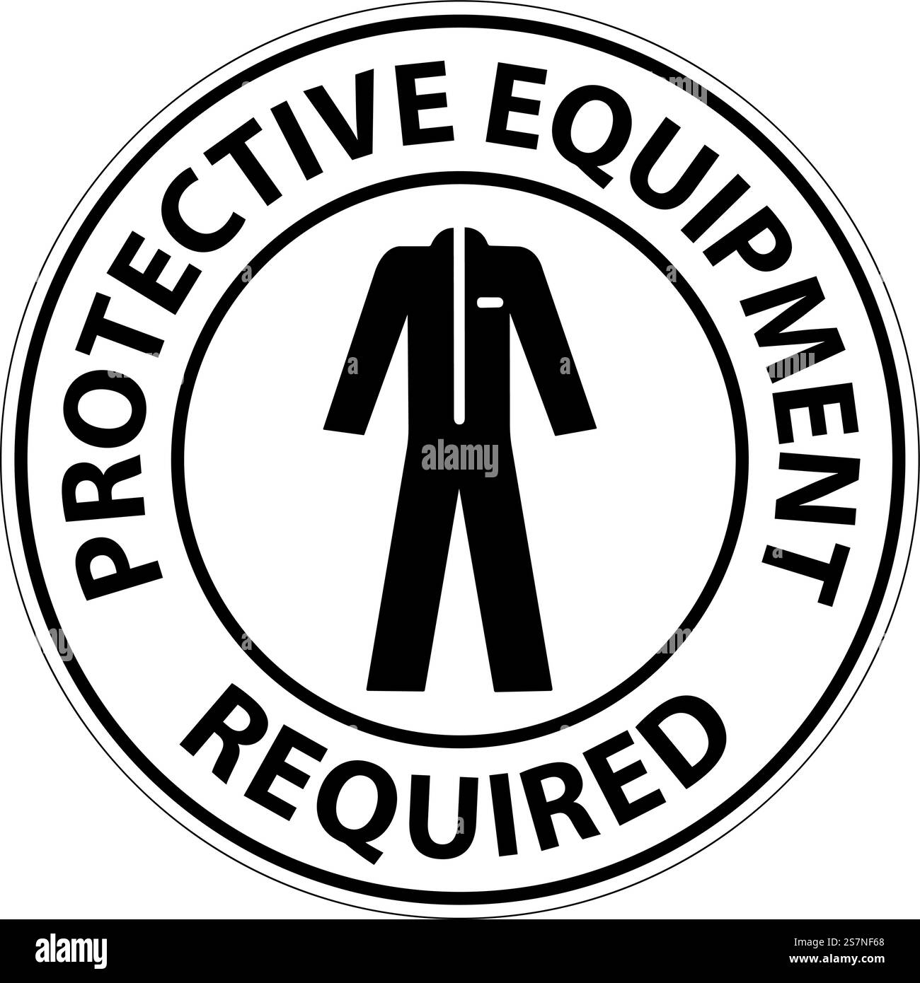 Floor Sign, Protective Equipment Required Stock Vector Image & Art - Alamy
